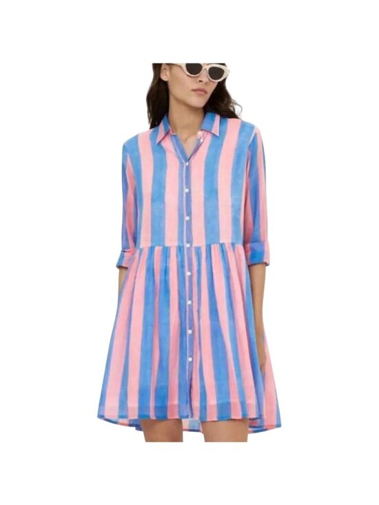 Oliphant | Dresses | Oliphant Long Sleeve Mini Shirt Dress In Cabana ...